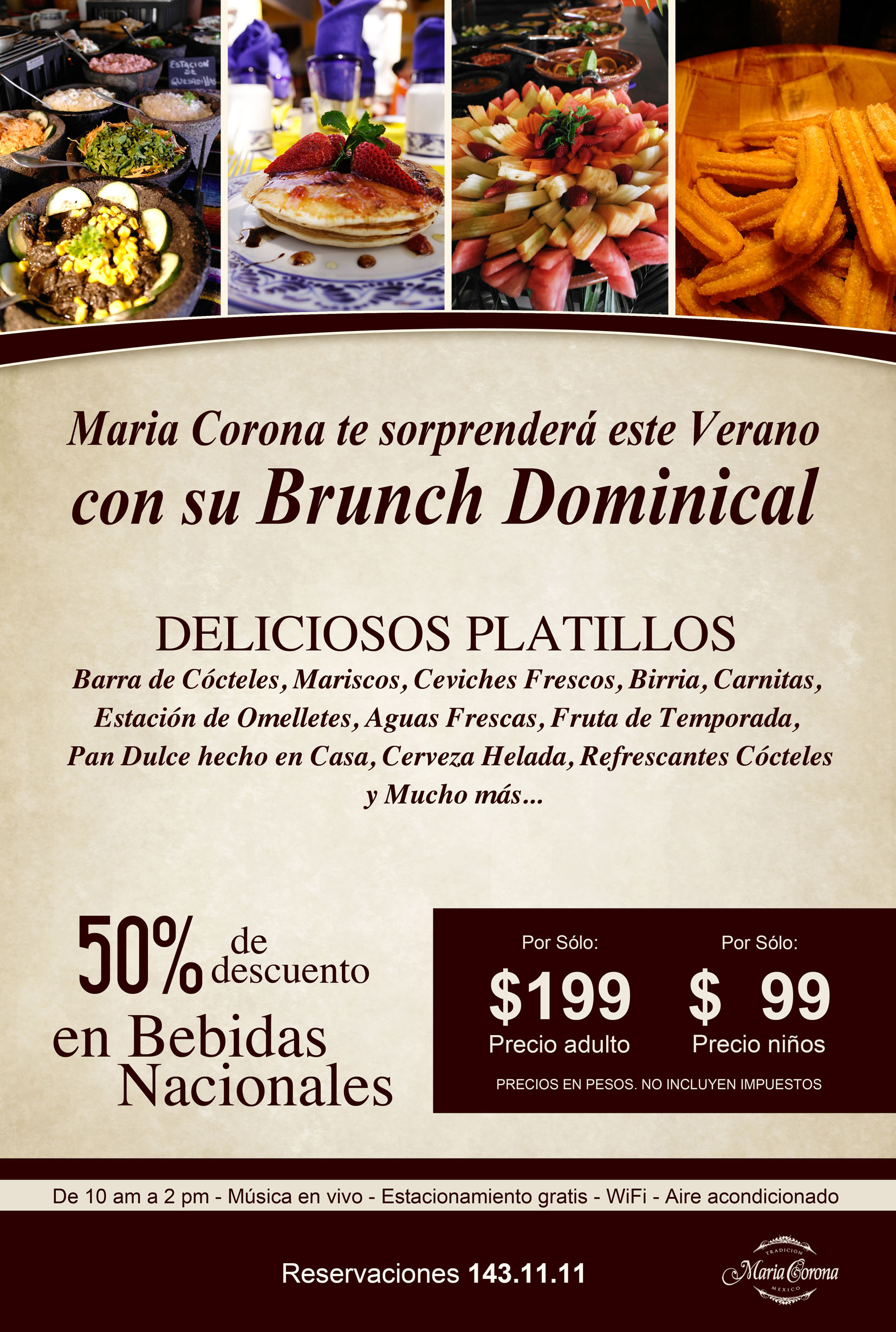 Brunch Dominical - María Corona - Events Los Cabos