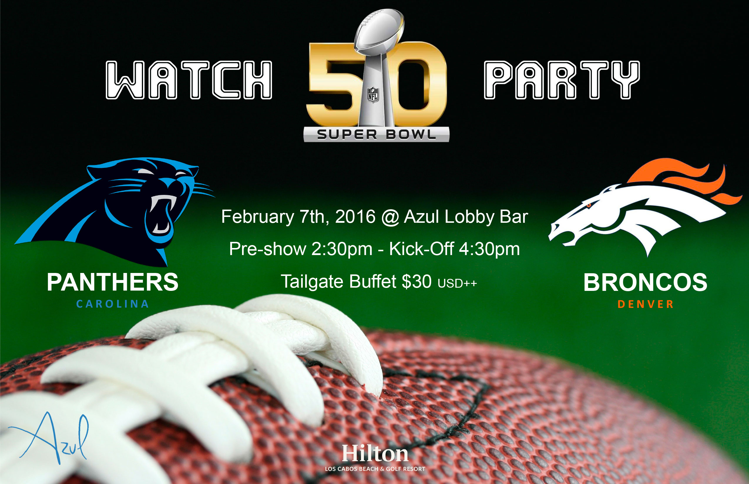 Super Bowl Watch Party - Hilton Los Cabos Beach & Golf Resort - Events ...